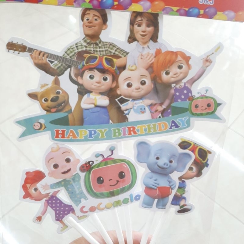 Coco Melon Koko Melon Cake Topper Character Cake Decoration Cake Picks ...