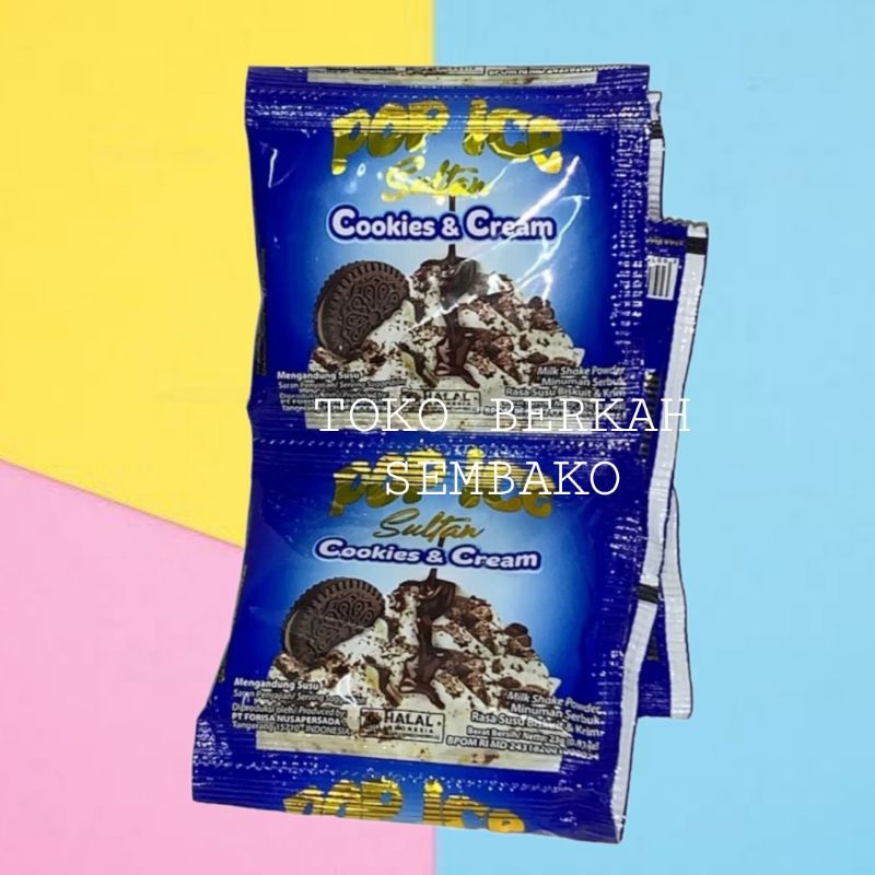 (RENCENG) Pop Ice SULTAN COOKIES & CREAM Flavor 10pcs | Shopee Malaysia