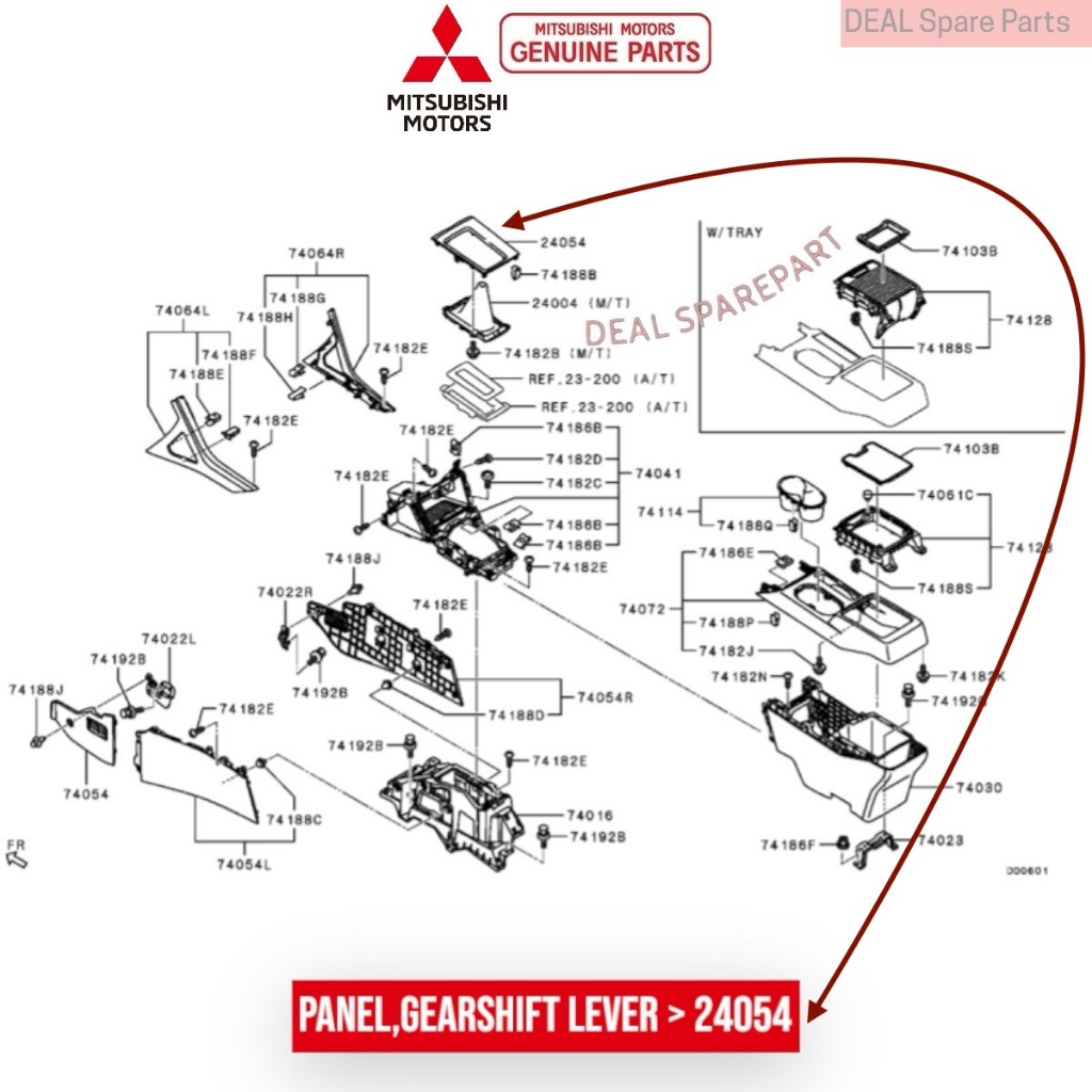 Original Mitsubishi Xpander 8011C007XA Console Transmission Panel ...
