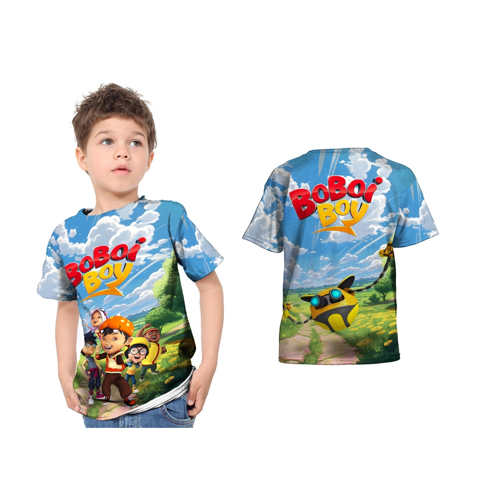 Boboiboy The Movie Cartoon Character T-Shirt For Kids Custom Full ...