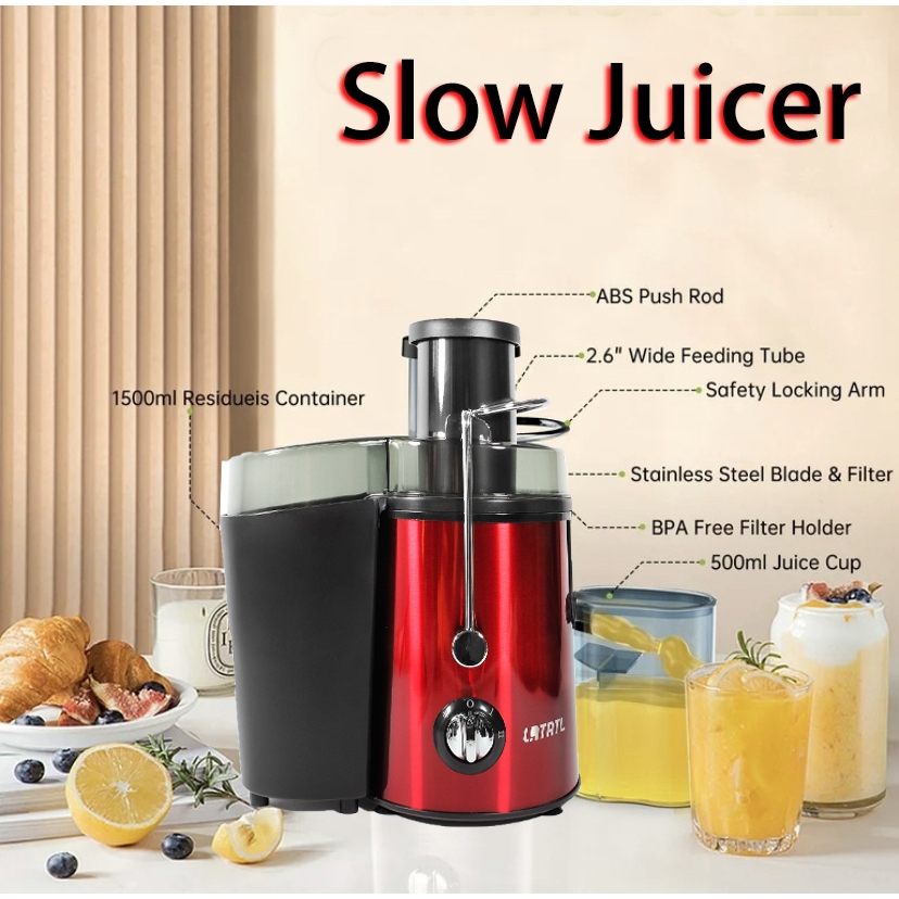 Slow Juicer Multifunction Fruit Juice Extractor Without Pulp Slow ...