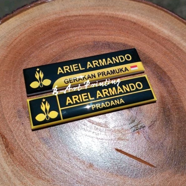 Acrylic Scout Nametag Resin Scout Name Tag GOLD SILVER Scout Chest Name ...