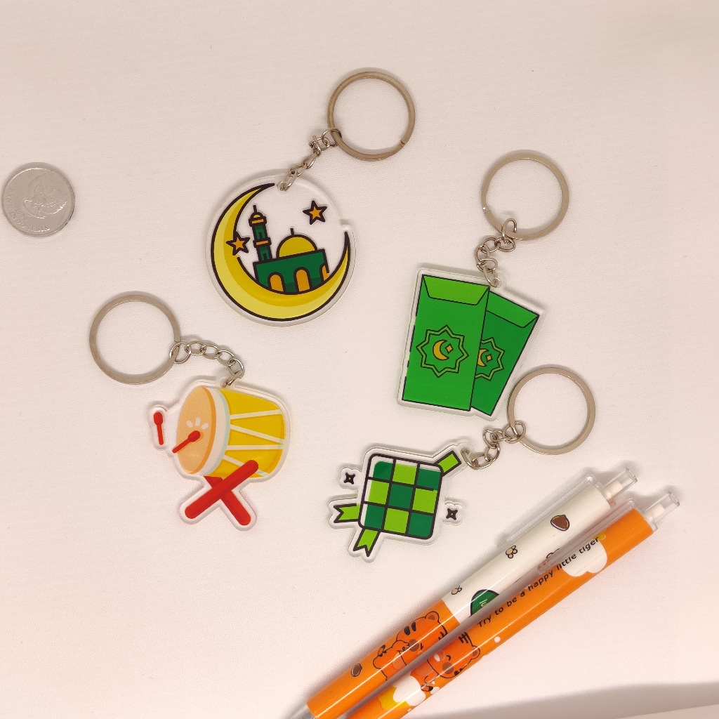 GANTUNGAN Feelio - Acrylic Keychain 3mm Ramadhan Eid Al-Fitr Gift Drum ...