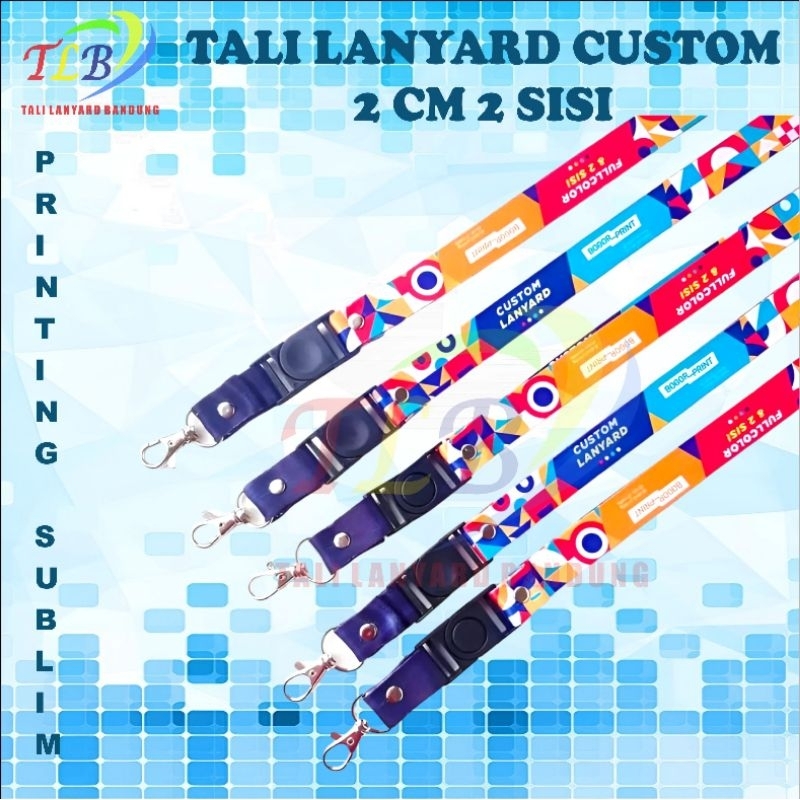 GANTUNGAN Sublime print custom id card lanyard rope 2 cm 2 sides/print ...