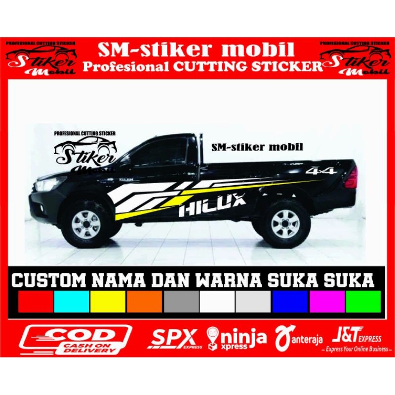 Hilux Triton strada Car Sticker Car Variation Sticker cutting Sticker ...