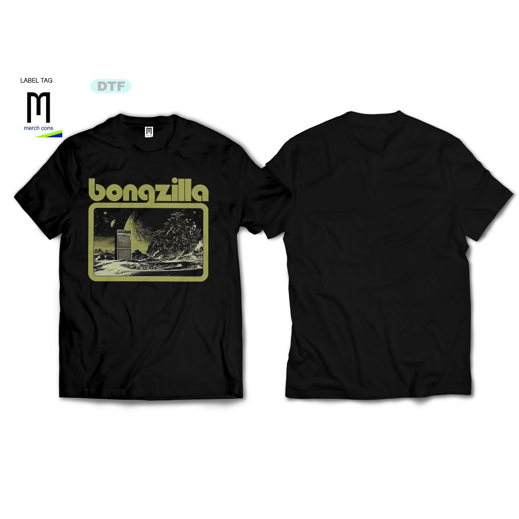 HITAM Bongzilla- metal stoner band t-shirt / Merchcons tag- Black ...