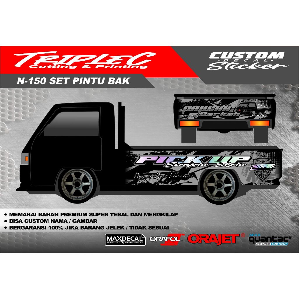 Sticker decal set Side Tub+Door L300, Granmax, Traga, New Carry Tayo ...