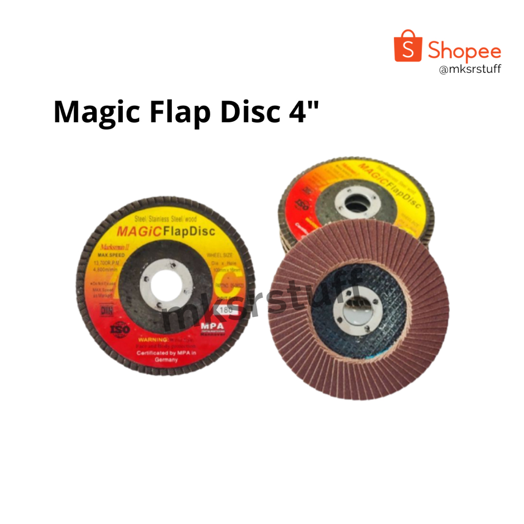 (1 Pc) Magic Flap Disc 4"/Stacked Sandpaper Grinder (60 80 120 180 ...