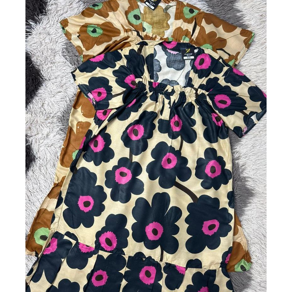 Daster OLIVIA NEWEST MOTIF || Button FLOWER MOTIF DASTER 2 | Shopee ...