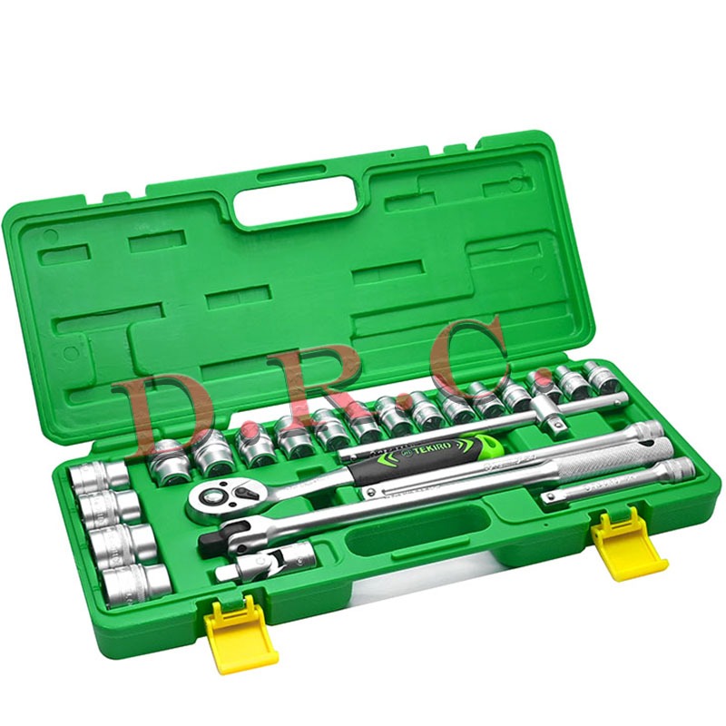Tekiro Shock Wrench set 8 - 32 mm 12 PT 1/2" 24pcs sock set hand socket ...