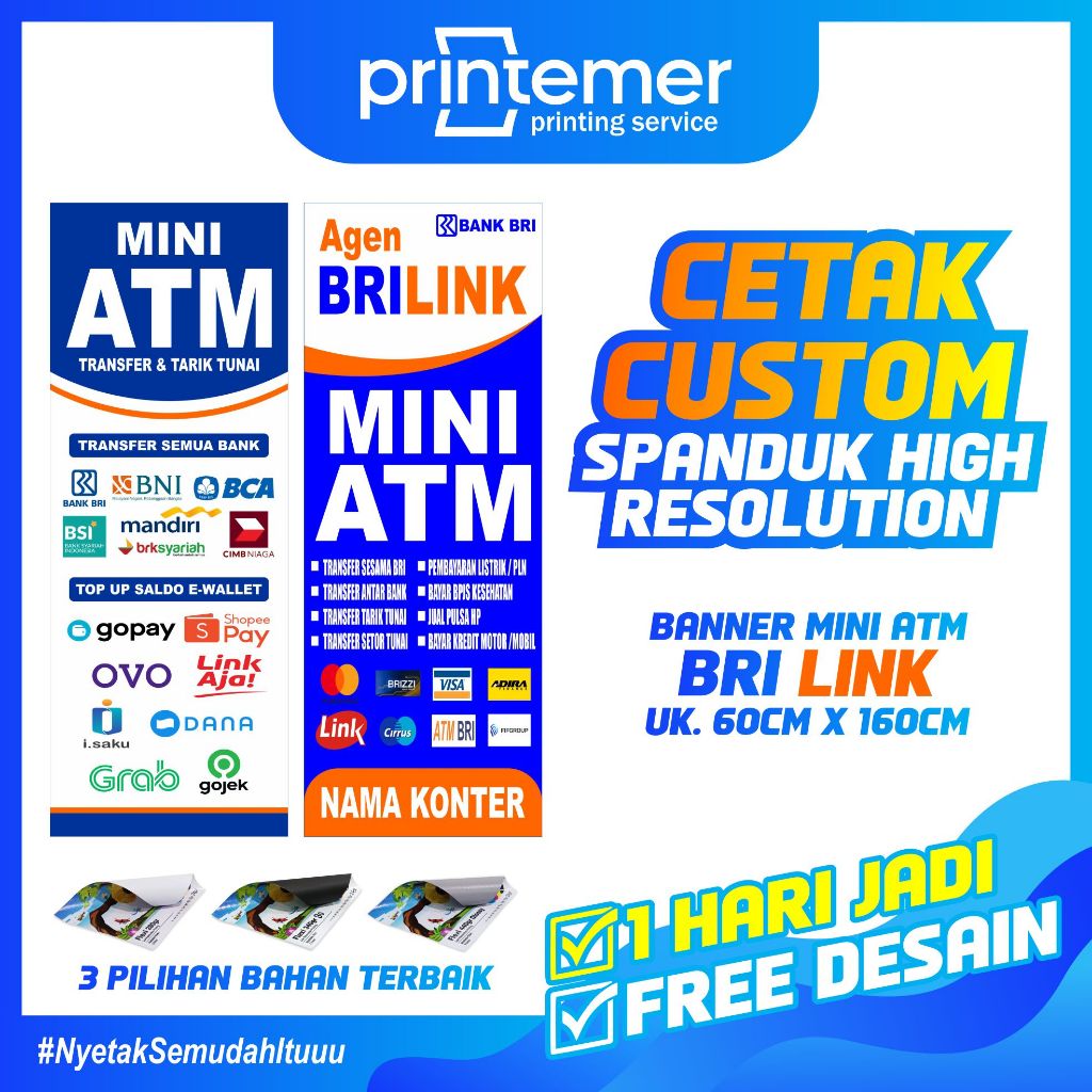 Quick Print Mini ATM Banner Flexi High Resolution Free Design - 3 Best ...