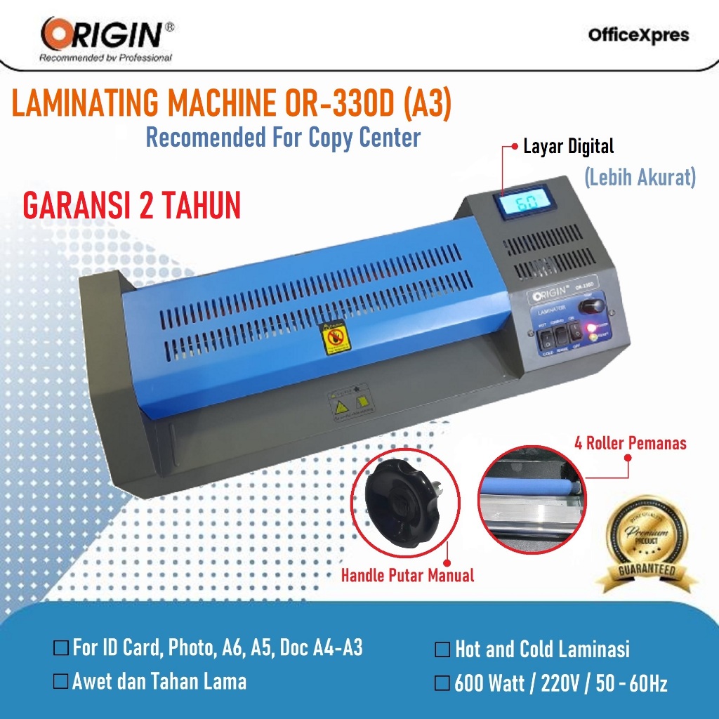 MESIN OR 330 Laminating Machine / A3 Laminating / Origin A3 Paper ...
