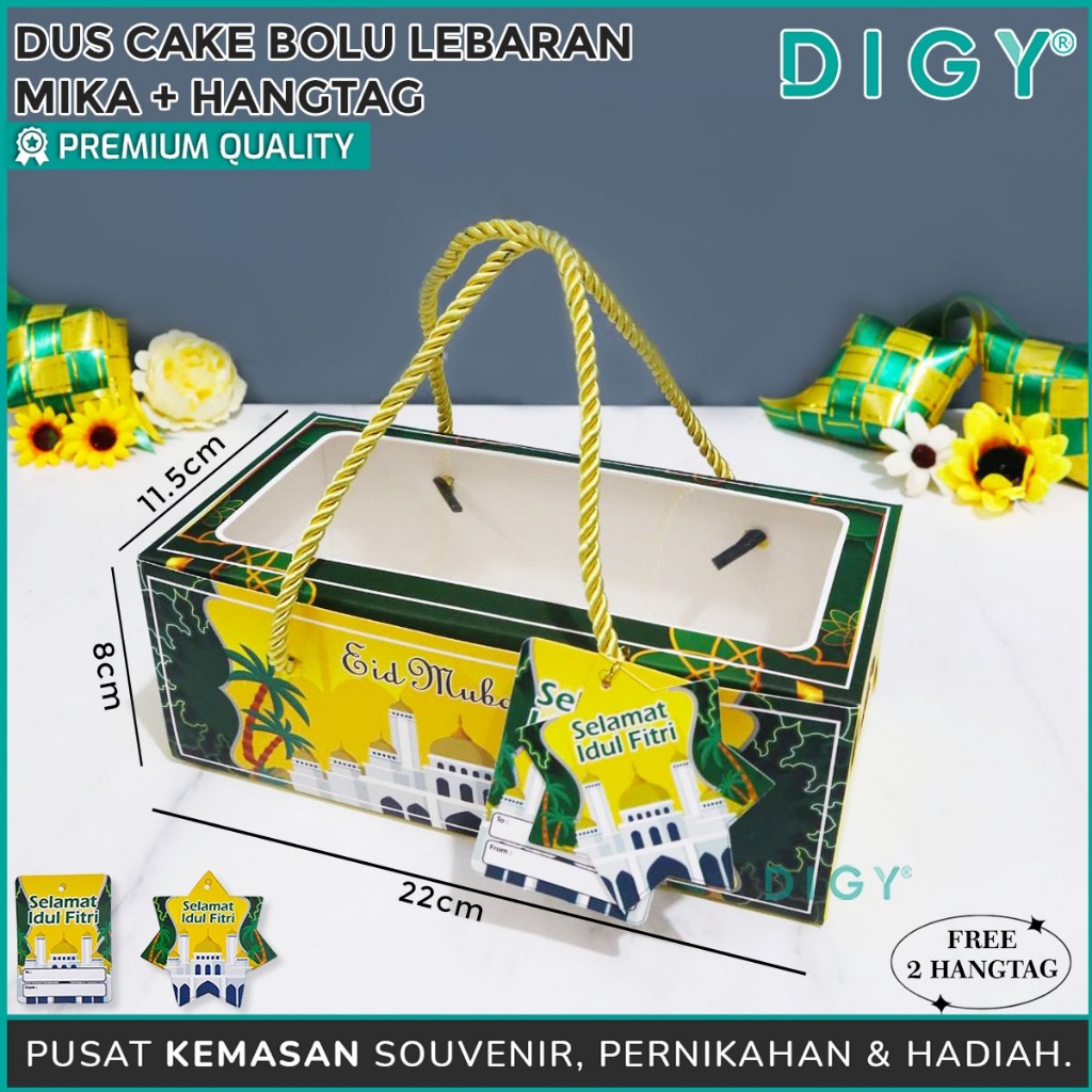 Mika Lebaran Bolu Dus + HANGTAG / Rolled Bolu Cake Box / Gift Box ...