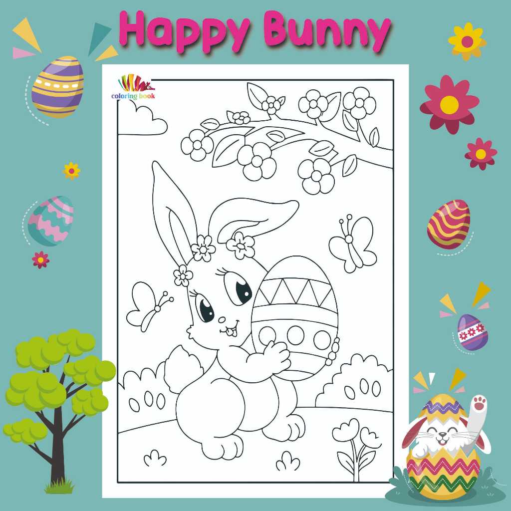 Coloring Paper/COLORING/Drawing Paper/COLORING Paper/HAPPY BUNNY ...