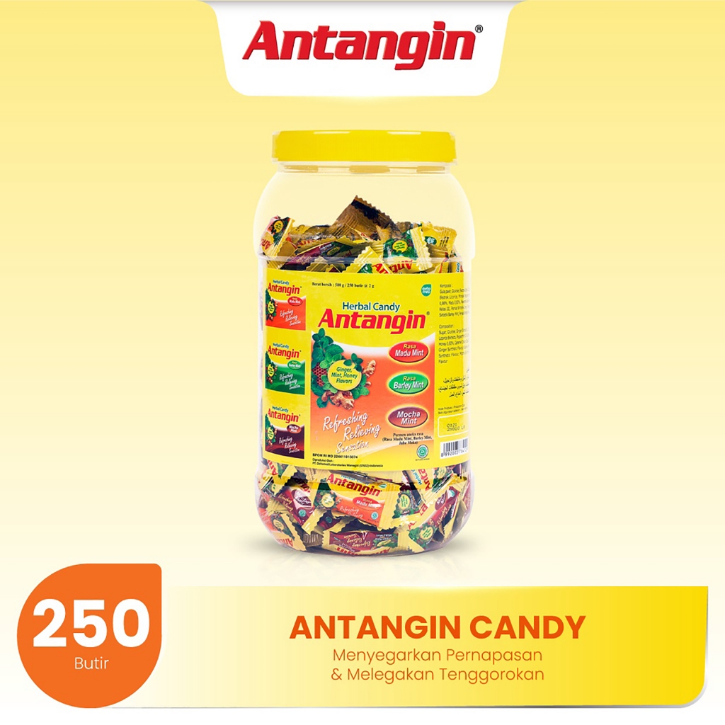 Antangin Herbal Candy Jar 250 Grains Assorted Flavors - Throat Relief ...