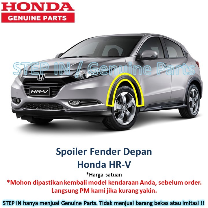 Front Fender Spoiler Molding Honda HRV HR-V 2015 2016 2017 2018 2019 ...