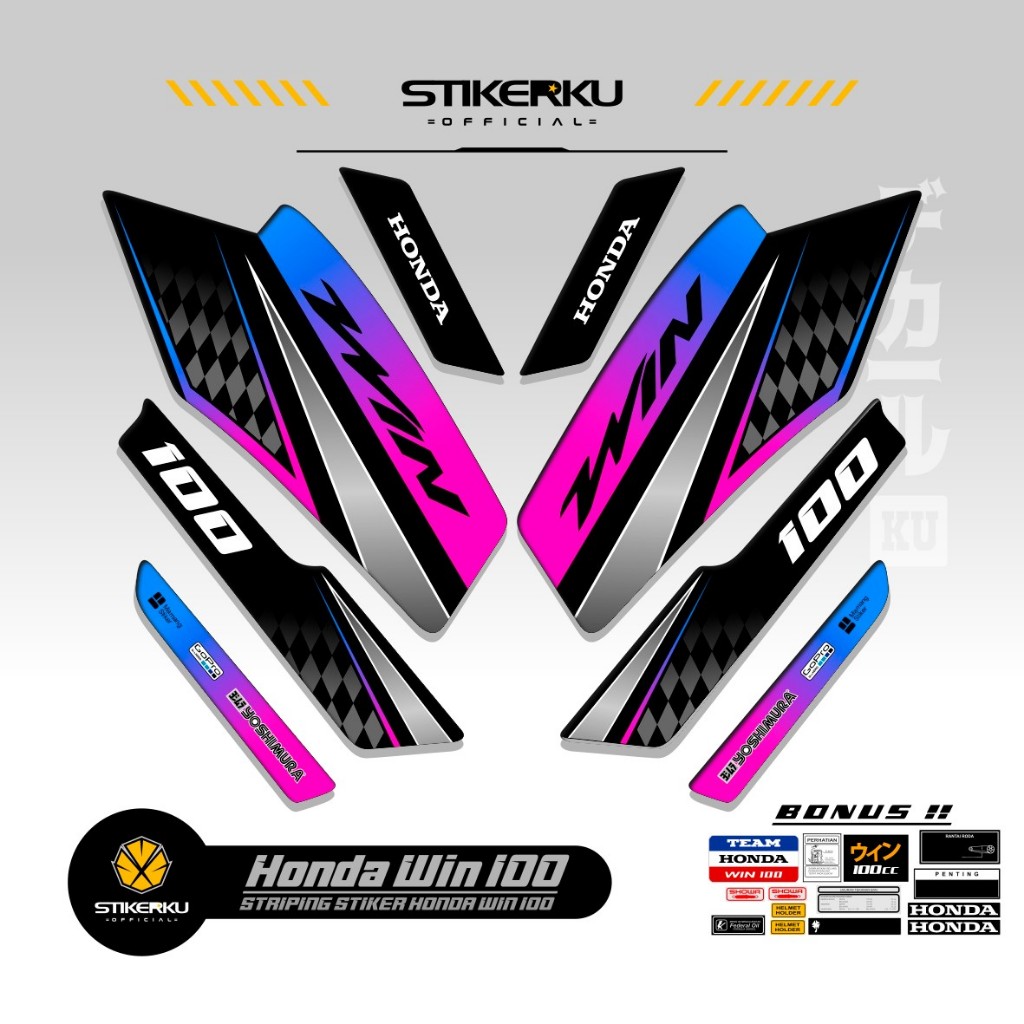 Striping HONDA WIN/MOTIF 72/STICKER WIN 100/STICKER WIN/STICKER ...