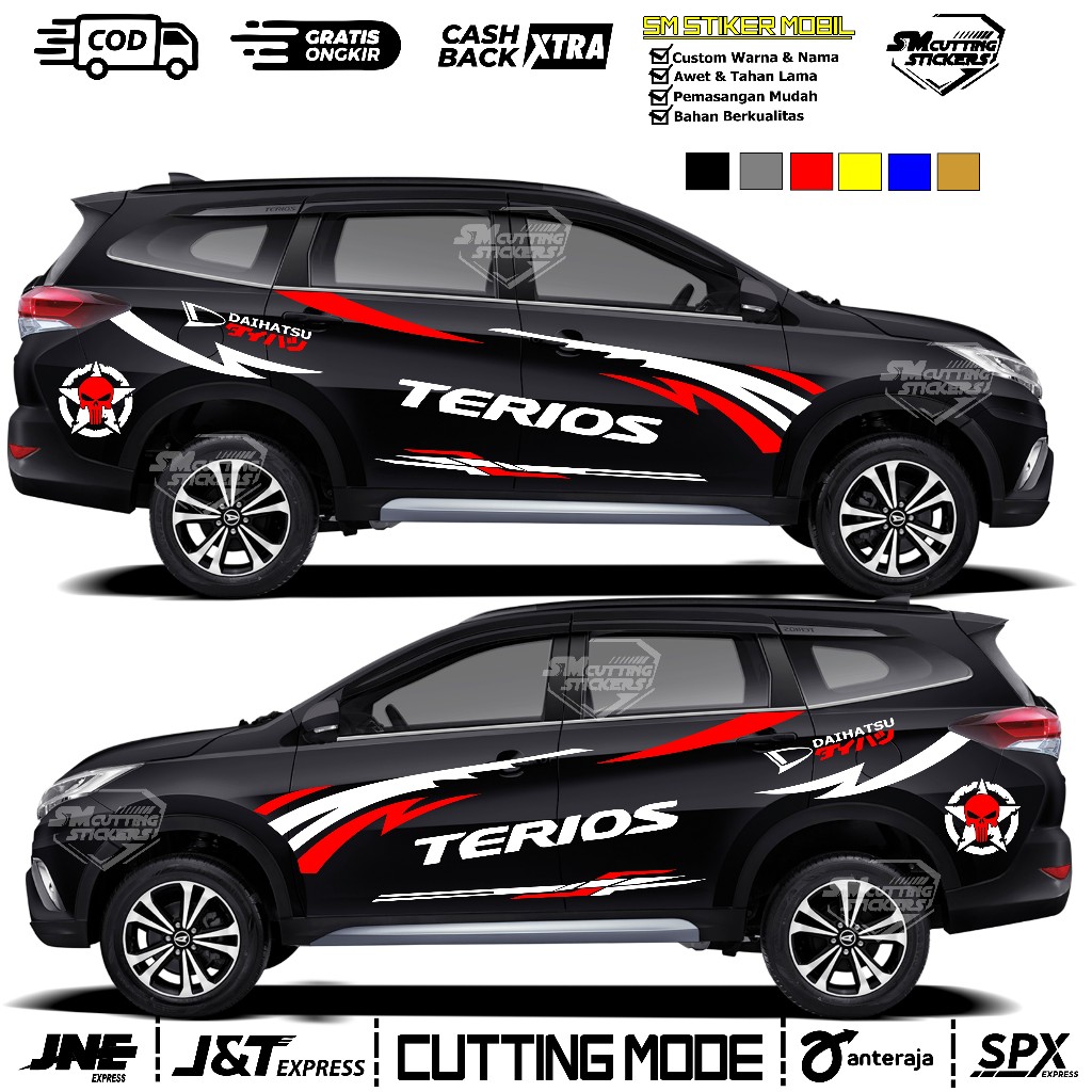Terios Car sticker sigra xenia ertiga avanza Car sticker New universal ...