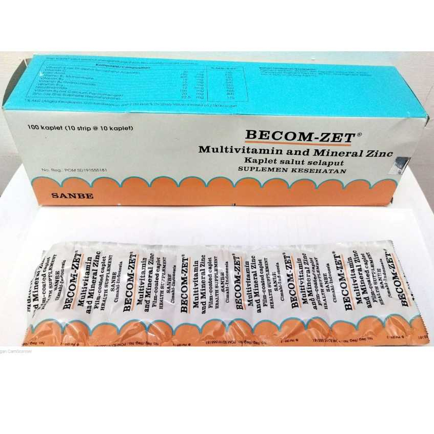 Becom Zet Multivitamin 1 Strip Contains 10 Tablets/Health Supplements ...