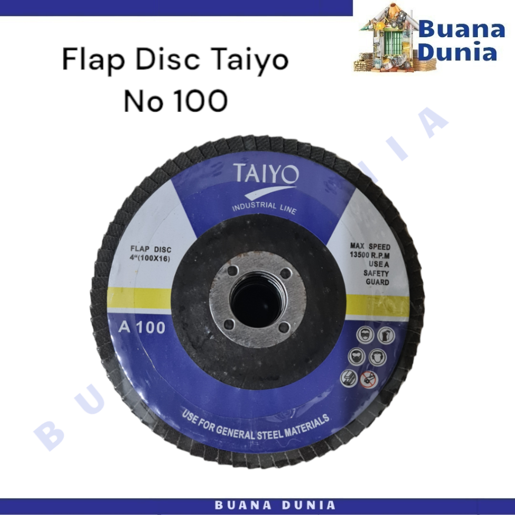 Taiyo 4 Inch Flap Disc | 4" Grinding Sandpaper | Stacking Sandpaper No ...