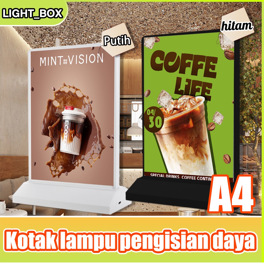 Ready led menu display / Double sided charging order light box / led ...