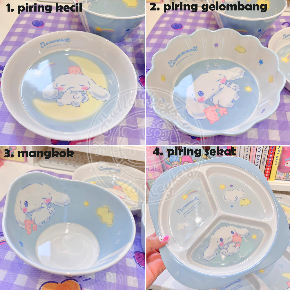 Original sanrio melamine cinnamoroll spoon bowl divider small plate ...