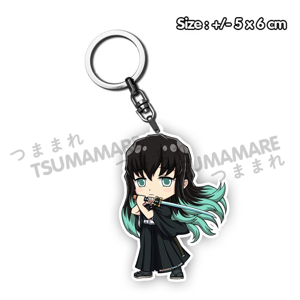 GANTUNGAN Muichiro Tokito Acrylic Keychain Anime Kimetsu no Yaiba Demon ...