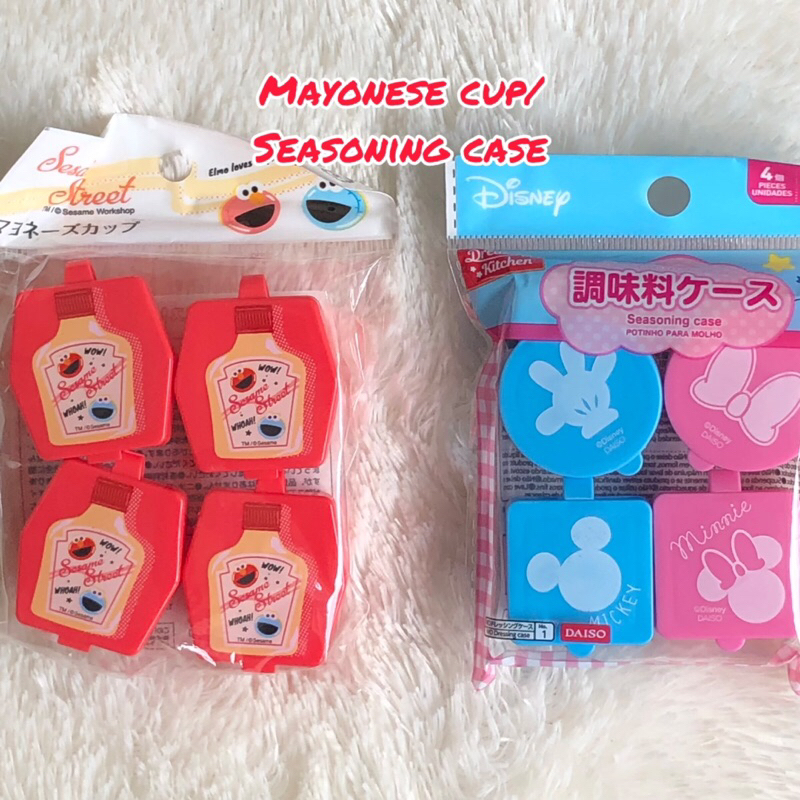 Sesame street mayonnaise case mickey mouse seasoning case 4pcs original ...