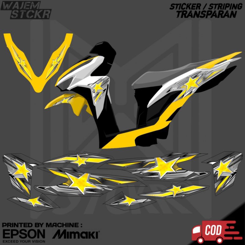 TRANSPARENT STRIPING VARIO NEW 125 150 CUSTOM STAR ALA VIETNAM STICKER ...