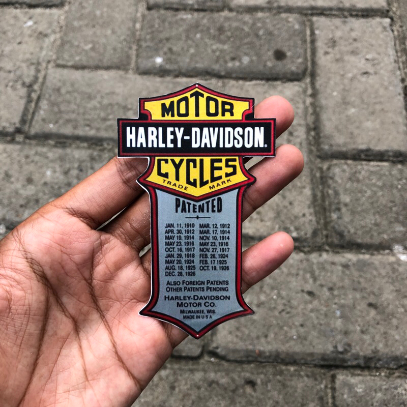 Harley Davidson Cycles Patented Sticker Car Sticker | Shopee Malaysia