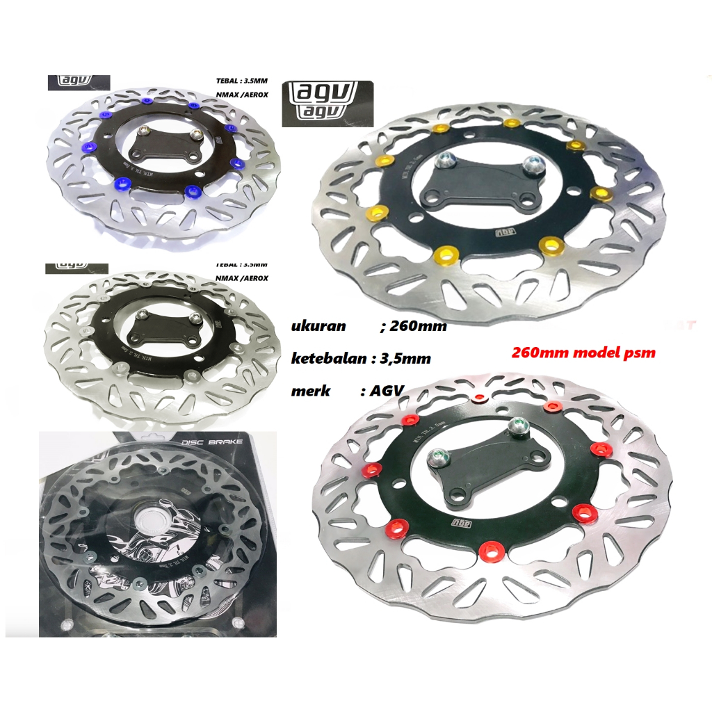 Nmax aerox front disc 260mm 230mm nmax front rotor disc new namx old ...