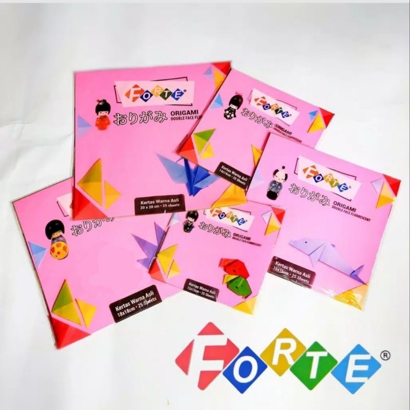 Forte 2 Sided Folding Paper / Origami 10 Colors | Shopee Malaysia