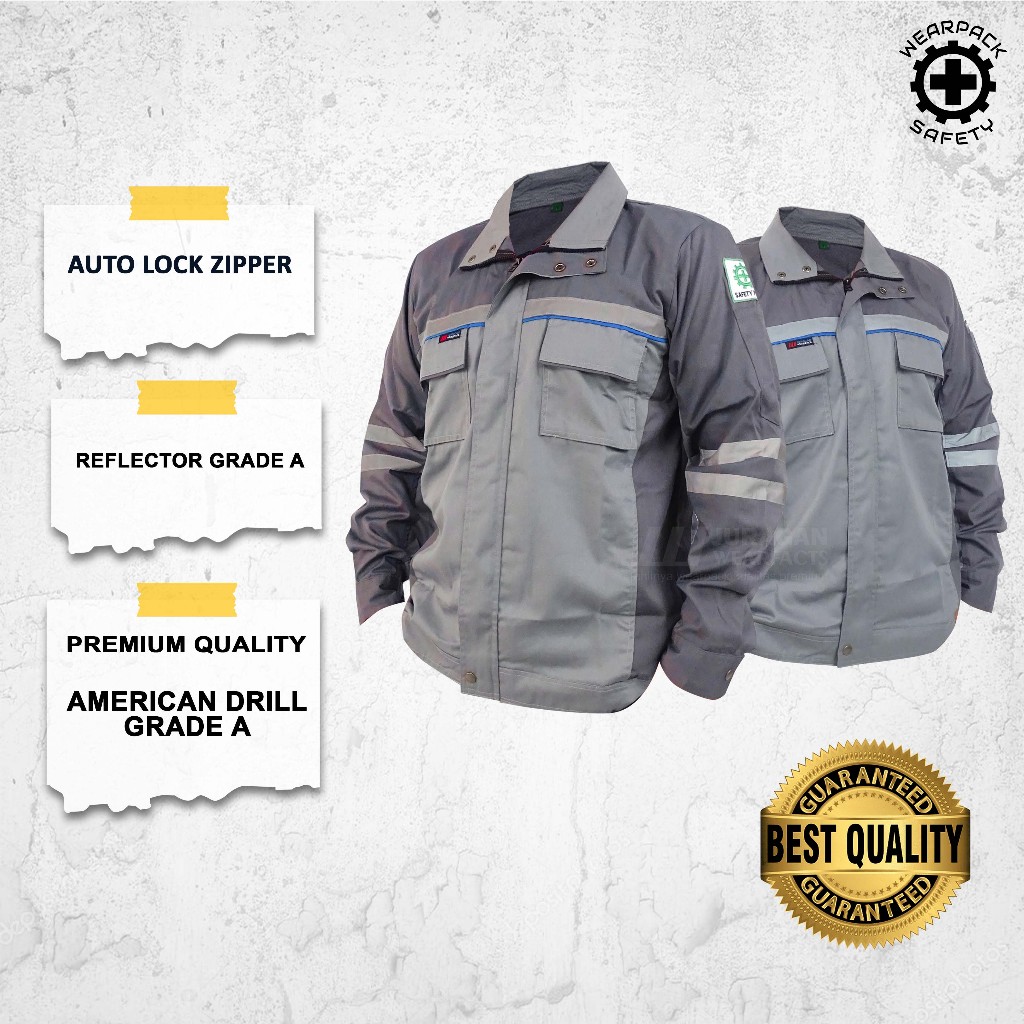 Semi Jacket Safety Wearpack / Work Wearpack Top, Light Gray Combination ...