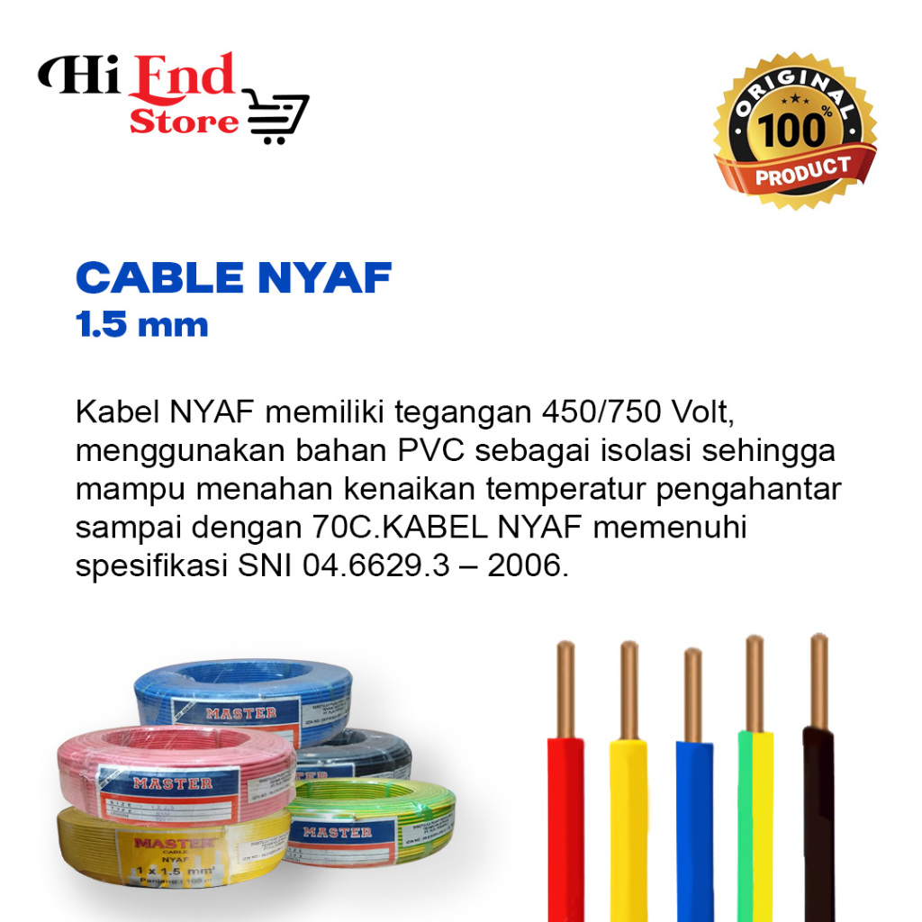 Nyaf CABLE 1.5 Mm FULL COPPER (PURE COPPER) | Shopee Malaysia