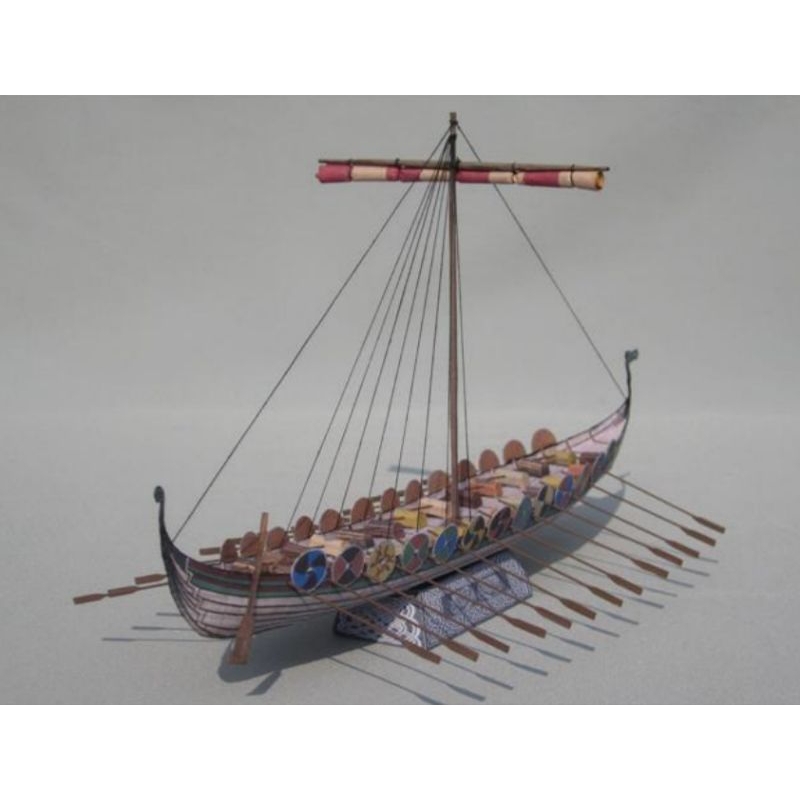1:100 Scale viking Paddle Ship papercraft Pattern Sheet (PM-Eb6 ...