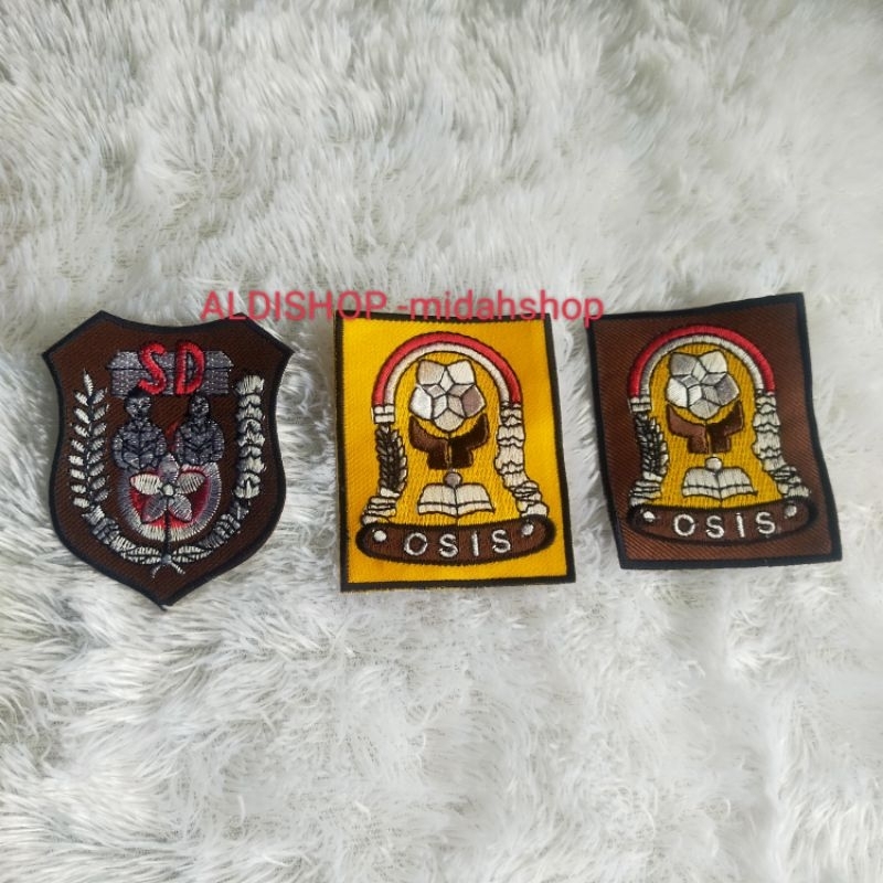 Logo/bedge OSIS SD SMP HIGH SCHOOL EMBROIDERED | Shopee Malaysia