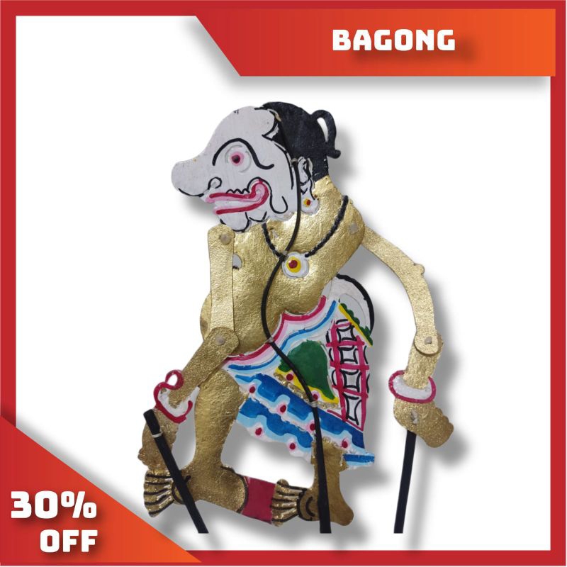 Original shadow puppet with gold bagong character | Shopee Malaysia