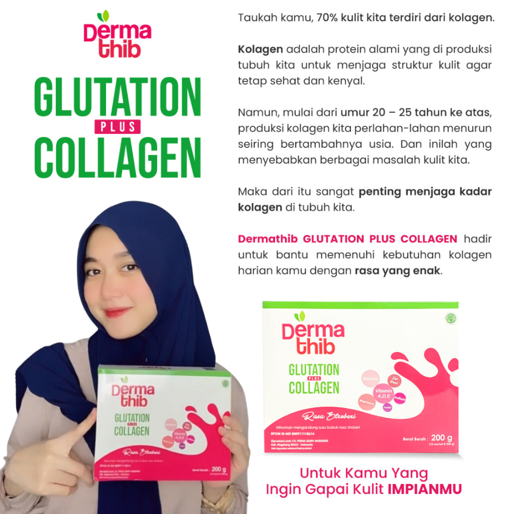 Dermathib Collagen Plus Glutation Collagen And Glutathione Drink BPOM ...
