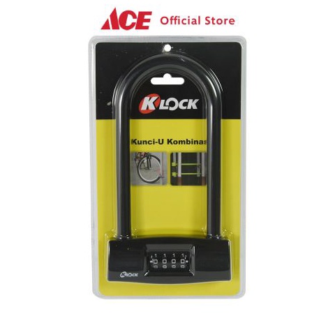Top Ace KLock Combination Padlock U Lock 3 cm Black Steel Padlock Iron ...