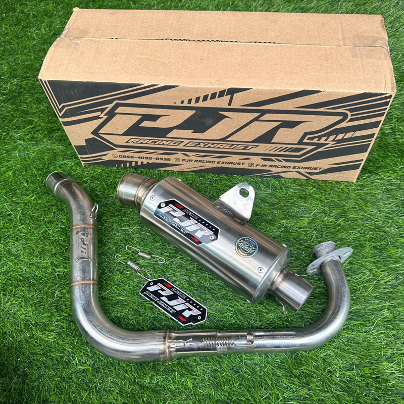 Racing PJR EXHAUST ROUND SHORT INLET 38MM PNP ALL MOTOR MATIC BEAT ...