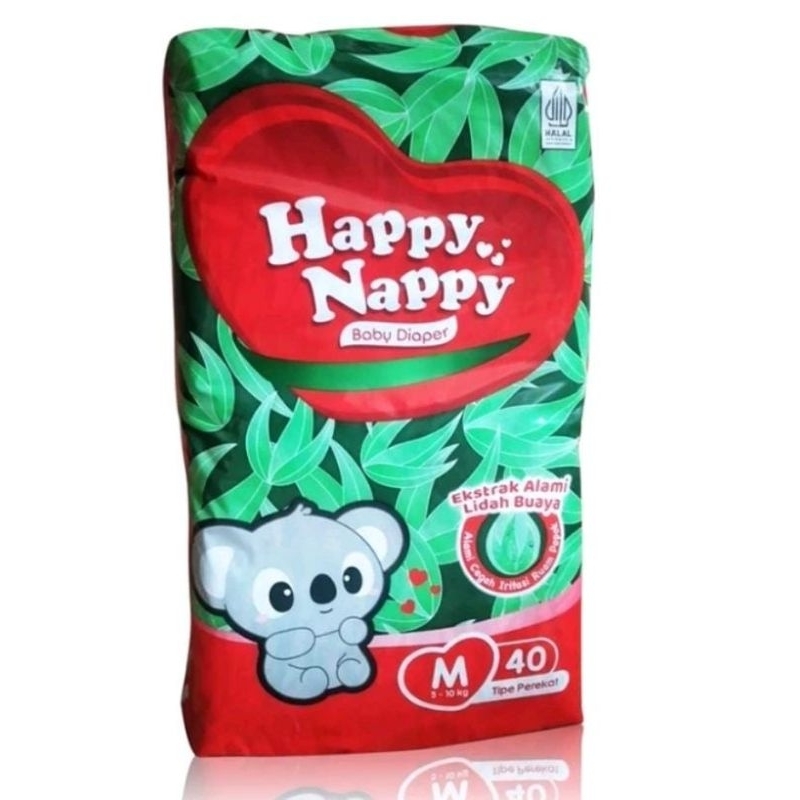 Happy Nappy Diaper Adhesive Type Baby Diaper M40 | Shopee Malaysia