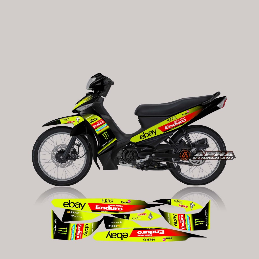 Vega striping Sticker Vega ZR Custom Glossy Sticker Vega Livery Moto GP ...
