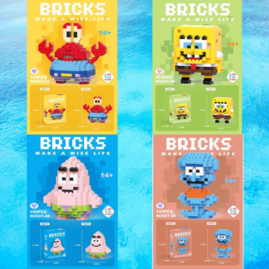 Bricks/nano Block Toys/SPONGEBOB AND FRIENDS Educational Toys (Code W2601) | Shopee Malaysia