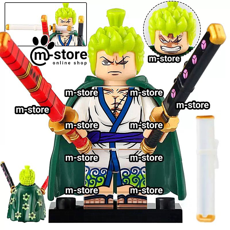 One piece brick roronoa zoro mini toy figure | Shopee Malaysia