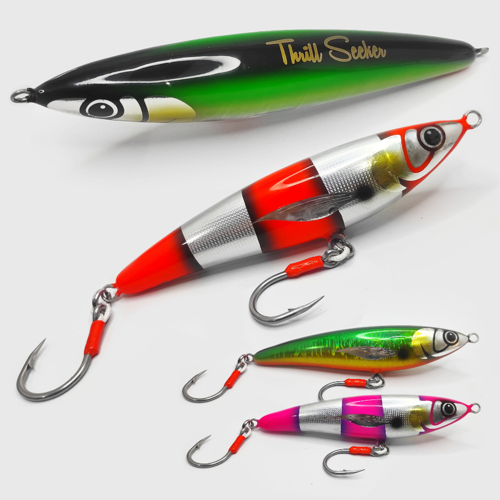 KAYU Stickbait Resin Popper Wood Material 100g 80g 40g GT Top Water Stick Bait Swimbait Pencil ...