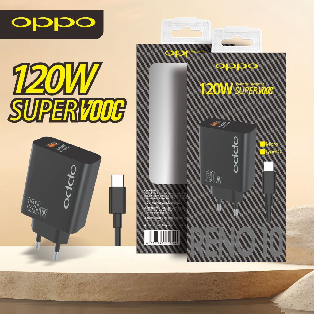 Original oppo Charger fast charging RENO 10 120W (JAYA ACC) | Shopee ...