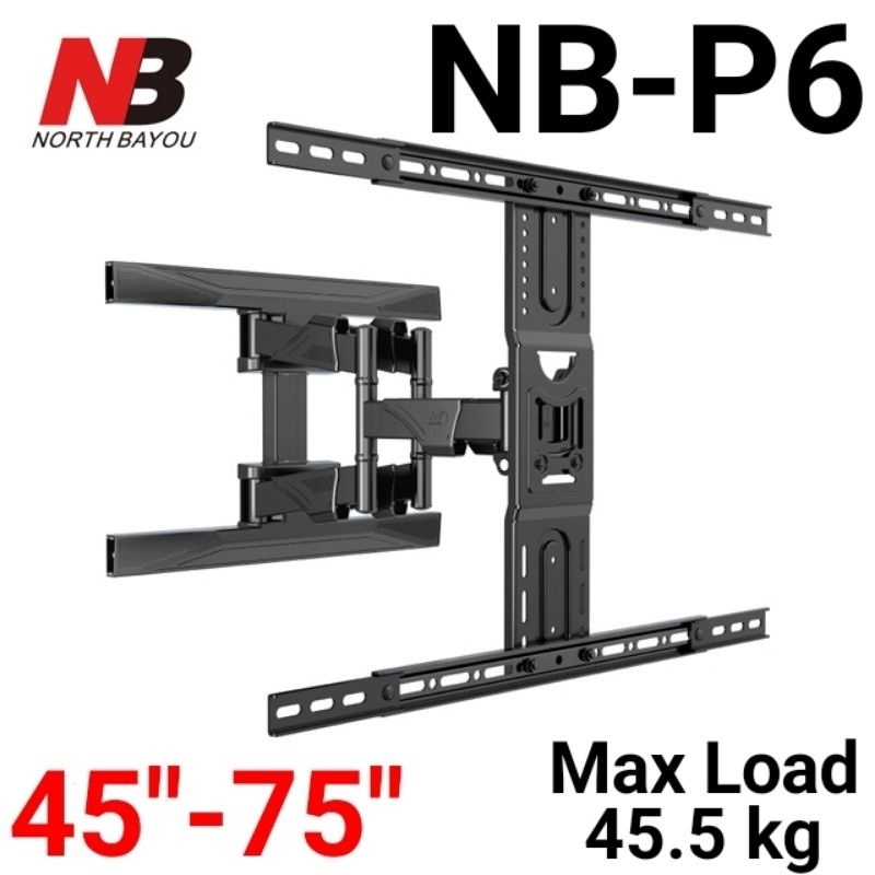North BAYOU NB P6 LED TV BRACKET 40 - 80 INCH SWIVEL | Shopee Malaysia
