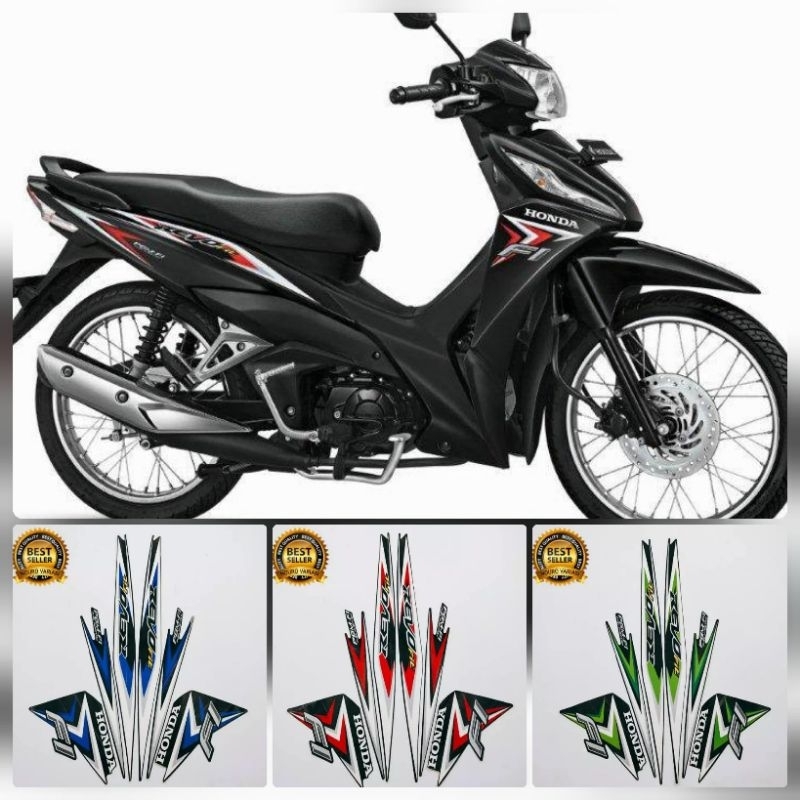 HIJAU MERAH HITAM Striping LIST Standard MOTOR REVO FIT 2015 2016 Red ...