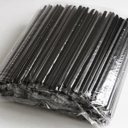 HITAM Livina BLACK STRAW - 6MM X 20CM - STERILE HYGIENIC - 250 PCS ...