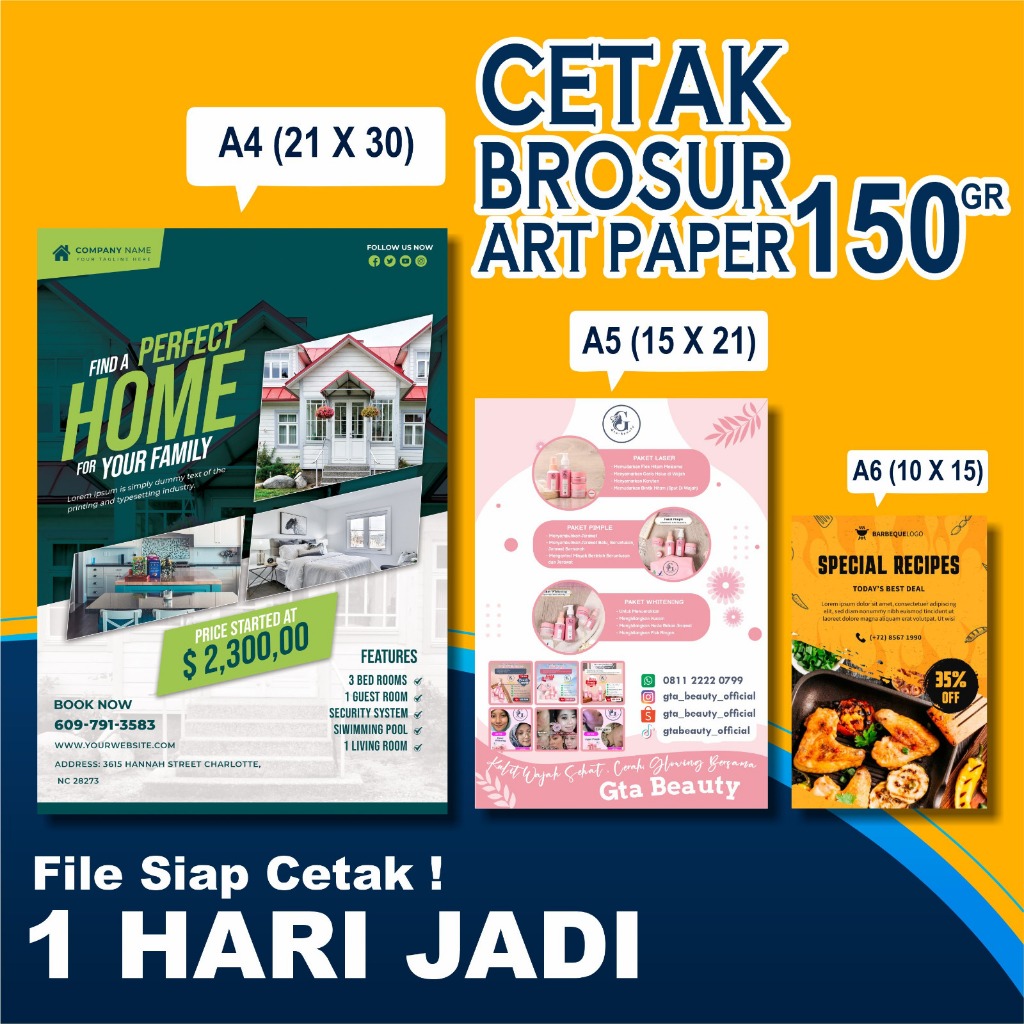 Print Artpaper Brochures || 1 DAY ANNIVERSARY || | Shopee Malaysia